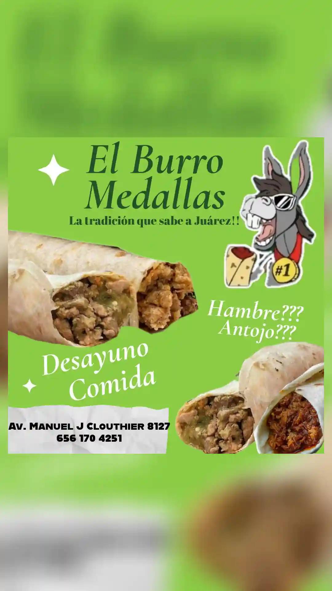 El Burro Medallas La tradición que sabe a Juárez!! Deliciosos Burritos ...